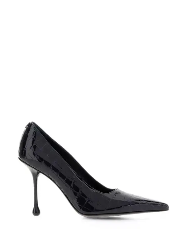 JIMMY CHOO Ixia Crocodile-effect Leather Pumps