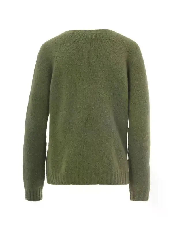 Max Mara Raglan Sleeve Crew Neck Sweater - Green
