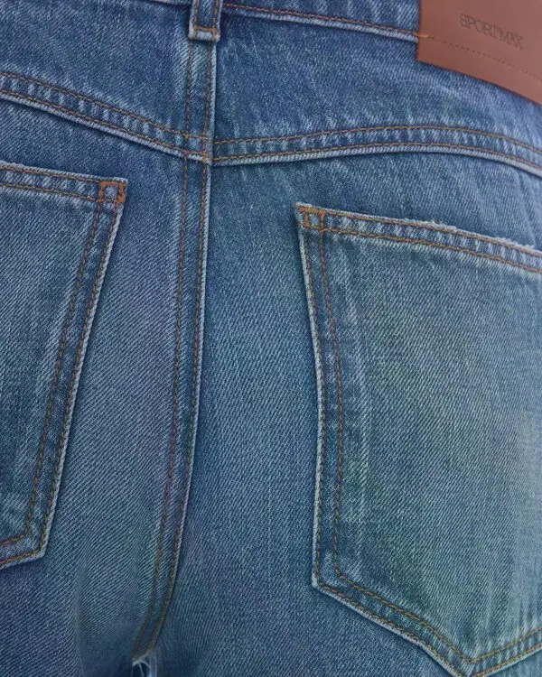 Sportmax Logo Patch Flared Leg Jeans