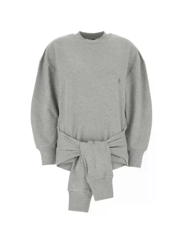 Attico Tie-waist Logo-embroidered Sweatshirt