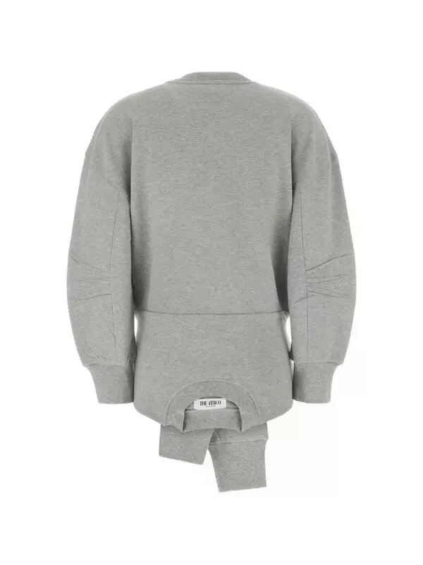 Attico Tie-waist Logo-embroidered Sweatshirt