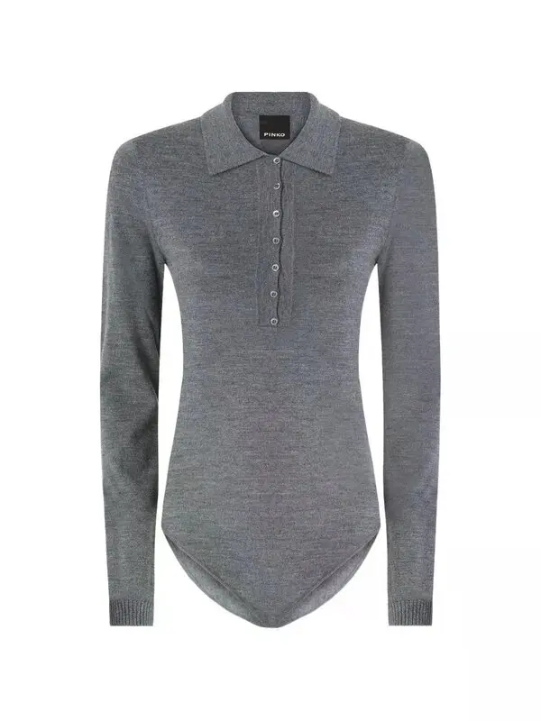 Pinko Fine-knit Long-sleeve Bodysuit