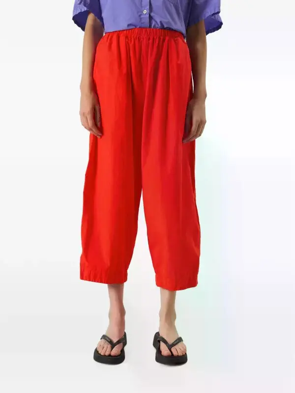 American Vintage Bailow Wide-leg Cropped Pants - Red