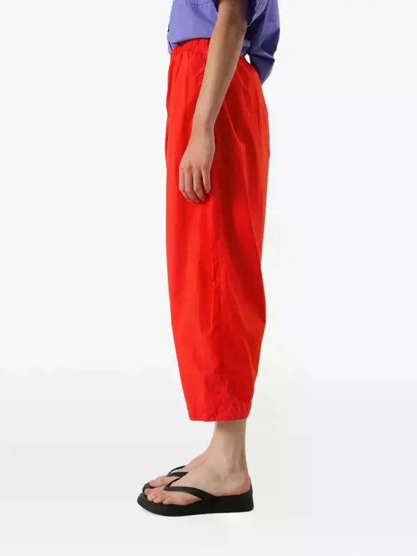 American Vintage Bailow Wide-leg Cropped Pants - Red
