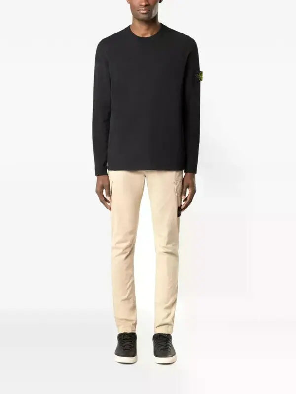 Stone Island Logo Patch Crew Neck Sweater