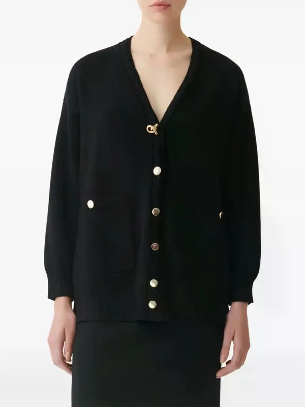 Fabiana Filippi Braided Trim Button-up Cardigan