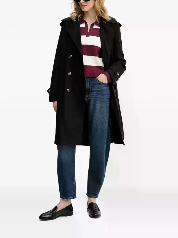 BENETTON Striped Polo-collar Sweater