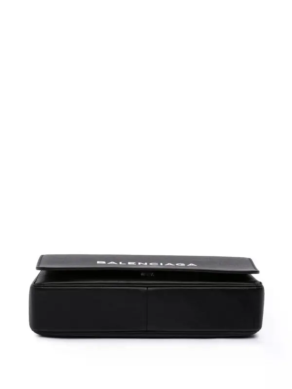 Balenciaga Leather Wallet On Chain Crossbody Bag
