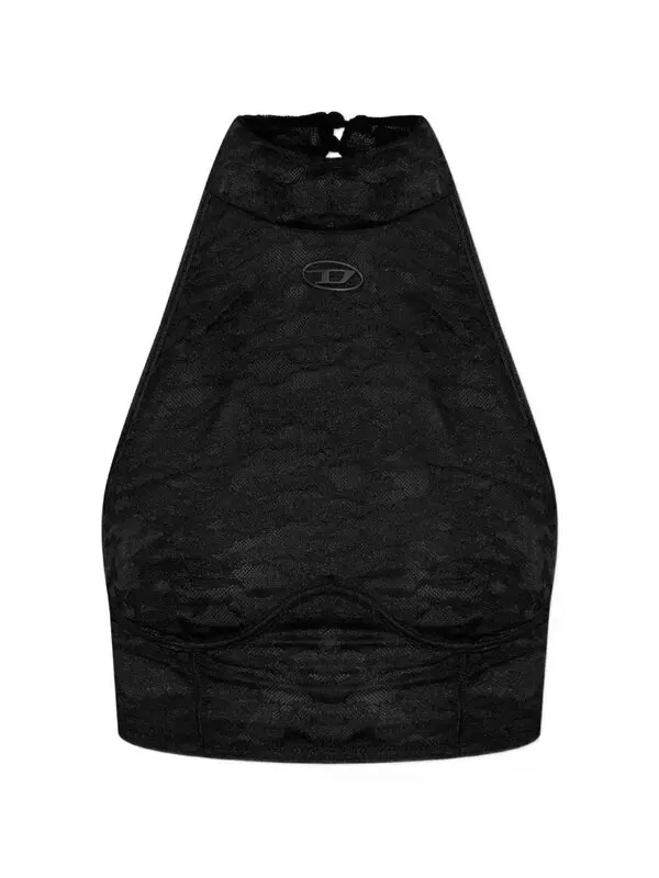 DIESEL® Lace Halterneck Cropped Top