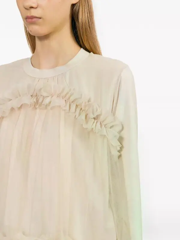 Noir Kei Ninomiya Ruffled Long Sleeve Top