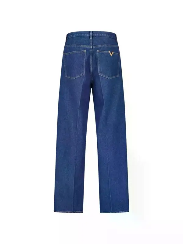 Valentino Garavani V Gold Straight Leg Jeans