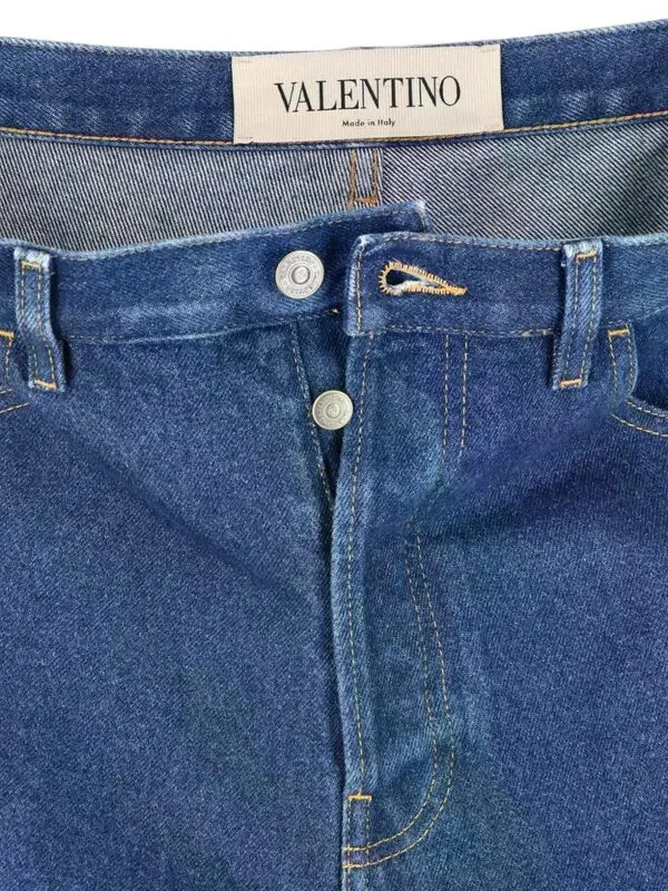 Valentino Garavani V Gold Straight Leg Jeans
