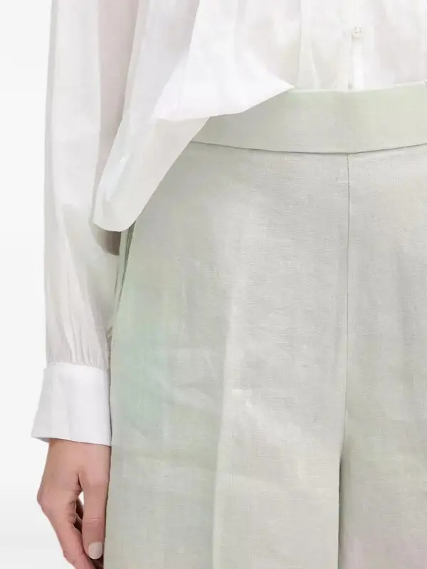 BENETTON Pressed Crease Wide-leg Trousers - Green