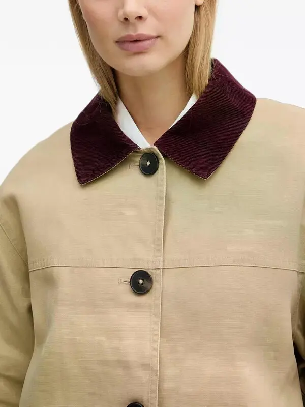 BENETTON Corduroy-collar Button-down Jacket