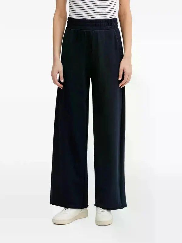 BENETTON Elasticated Raw-cut Wide Leg Track Pants