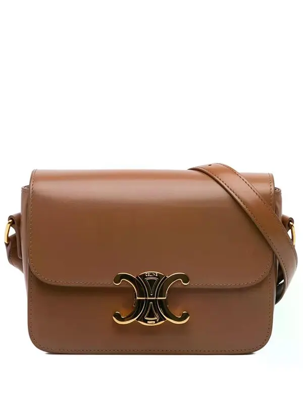 Celine Shiny Calfskin Triomphe Crossbody Bag