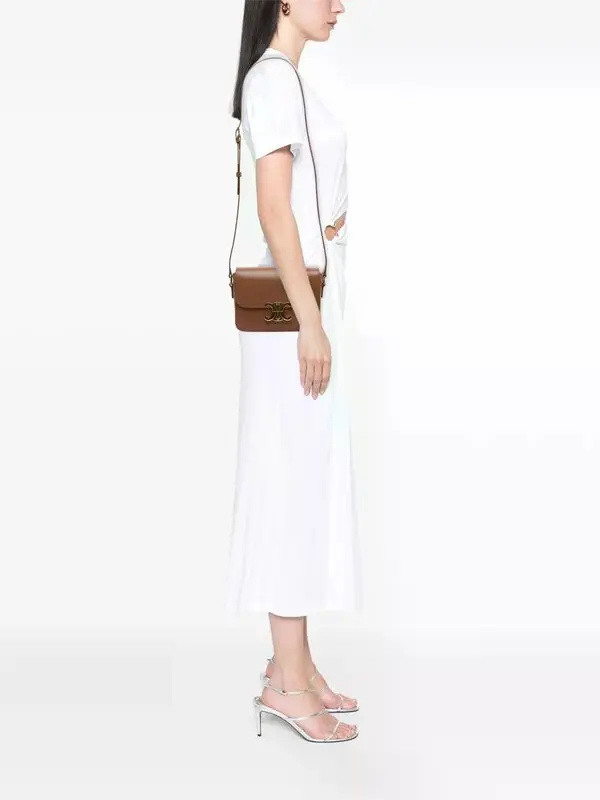 Celine Shiny Calfskin Triomphe Crossbody Bag
