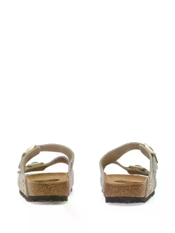 BIRKENSTOCK Arizona Snakeskin-effect Sandals - Green