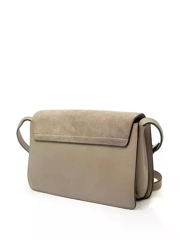 Chloé Faye Small Suede And Calfskin Crossbody Bag - Brown
