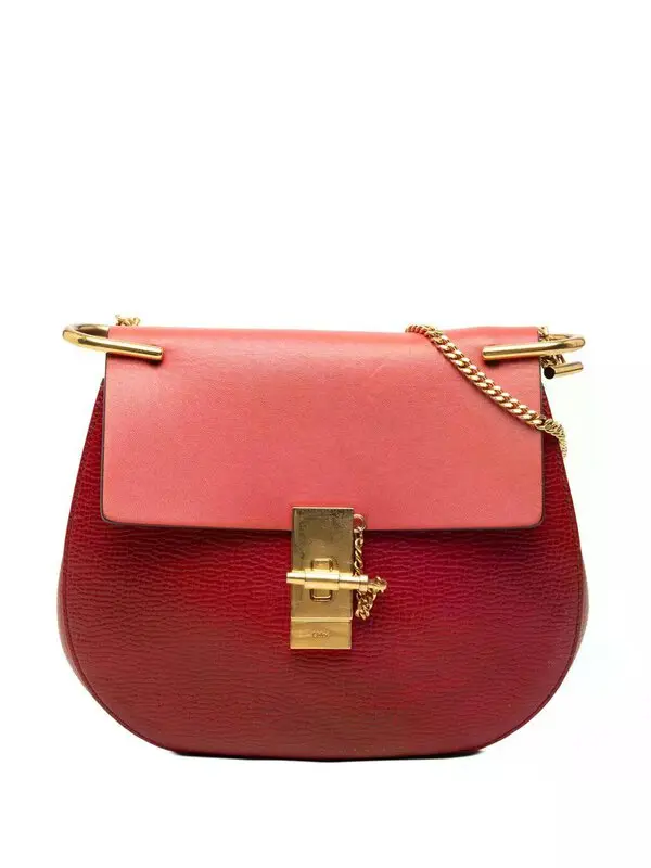 Chloé Bicolor Calfskin Drew Crossbody Bag - Pink