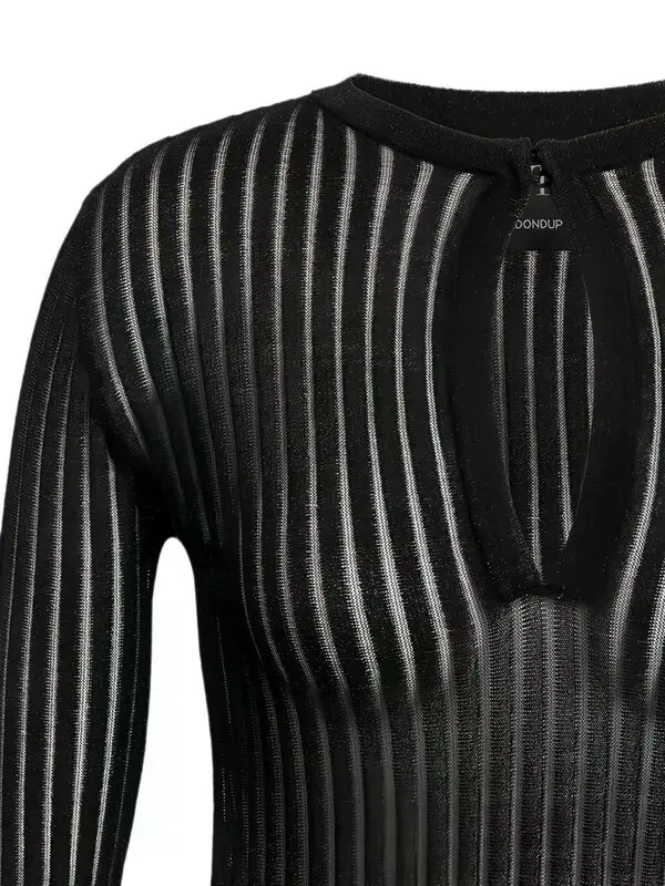 DONDUP Striped Ribbed Long Sleeve Top