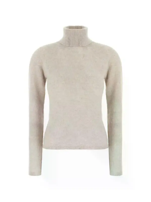 VANISÈ Roll Neck Ribbed Trim Sweater