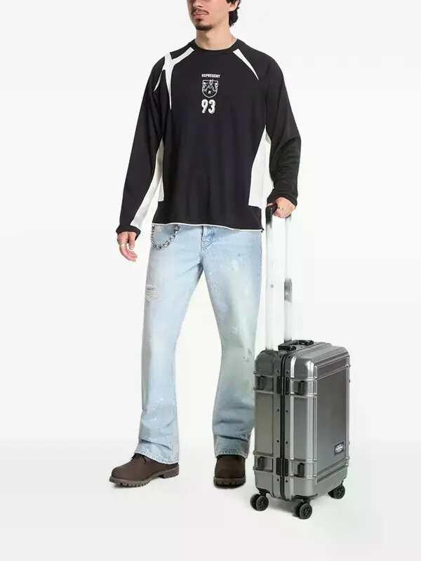 REPRESENT Logo-print Panelled Long-sleeve T-shirt