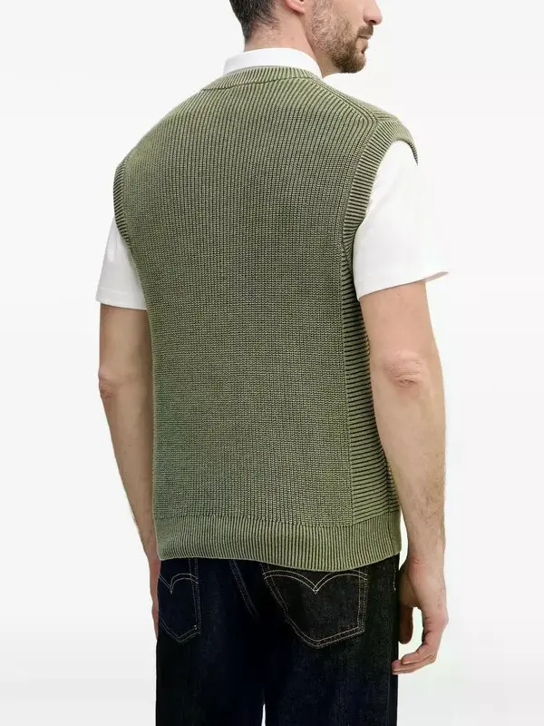 BENETTON V-neck Knitted Sleeveless Sweater