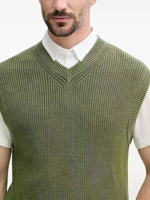 BENETTON V-neck Knitted Sleeveless Sweater