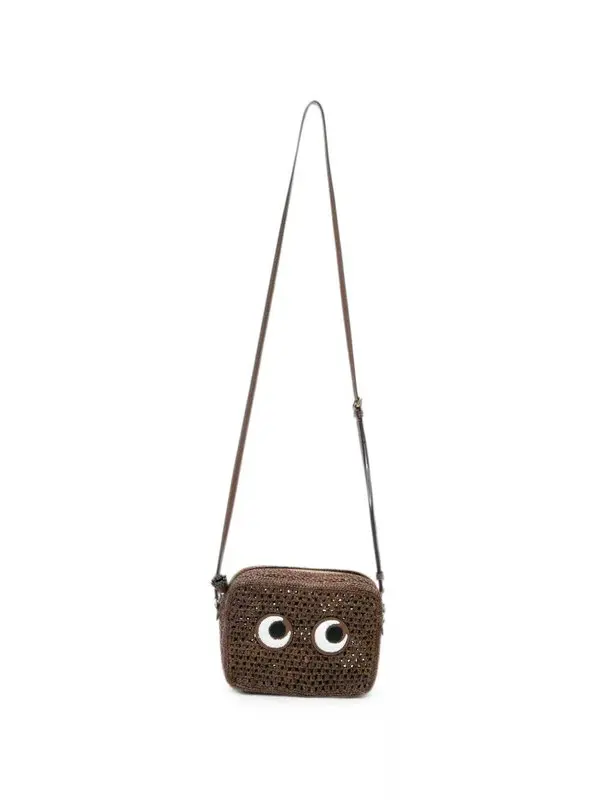 ANYA HINDMARCH Eyes Woven Cross Body Bag - Brown