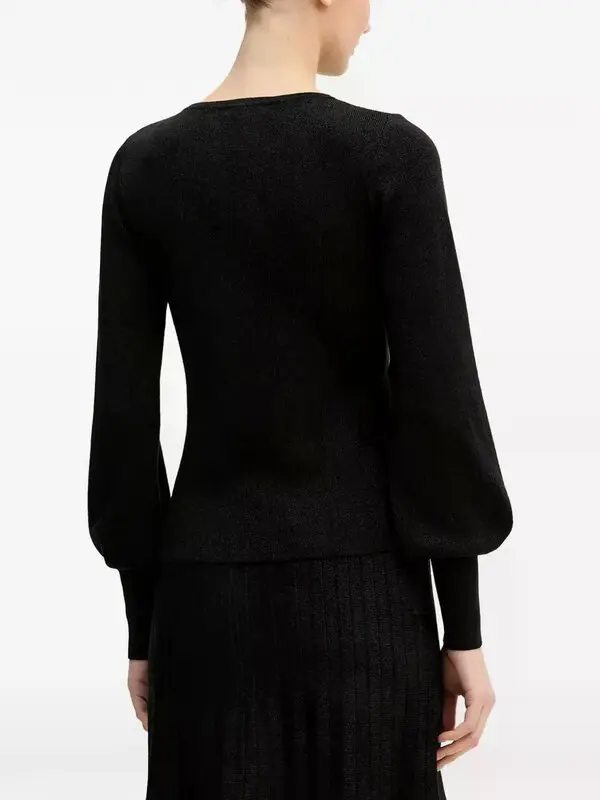BENETTON Belted Balloon-sleeve Sweater
