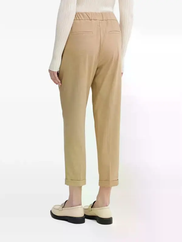 BENETTON Pleated Turn-up Trousers - Neutrals