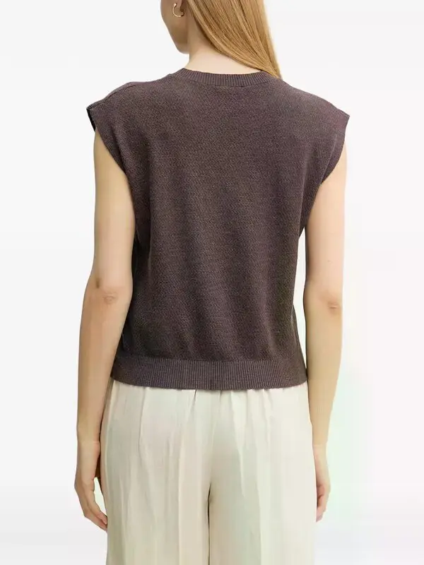 BENETTON Ribbed-trim Knitted Top