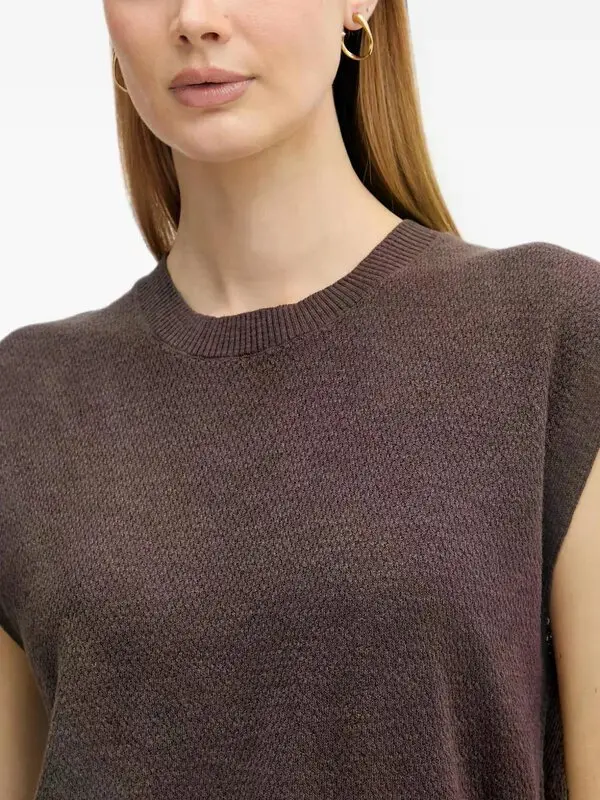 BENETTON Ribbed-trim Knitted Top