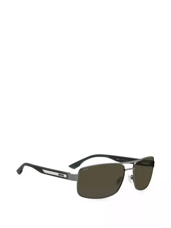 BOSS Polarized Rectangle-frame Sunglasses