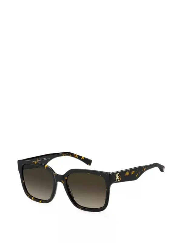 Tommy Hilfiger Square Frame Tortoiseshell Effect Sunglasses - Brown