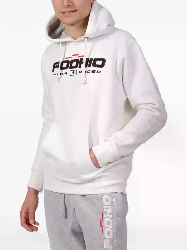PODHIO Logo Print Drawstring Hoodie
