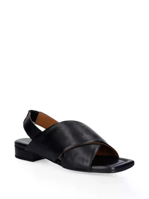 BILLI BI Leather Cross-strap Slingback Sandals