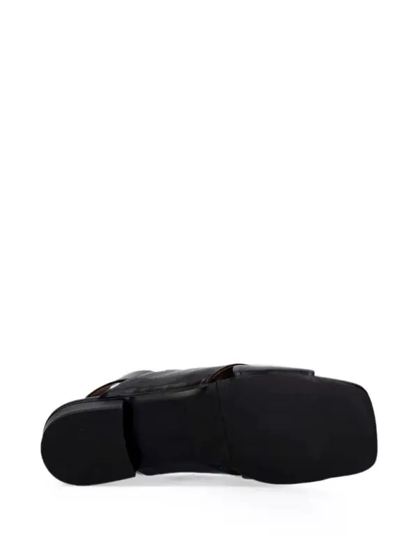 BILLI BI Leather Cross-strap Slingback Sandals