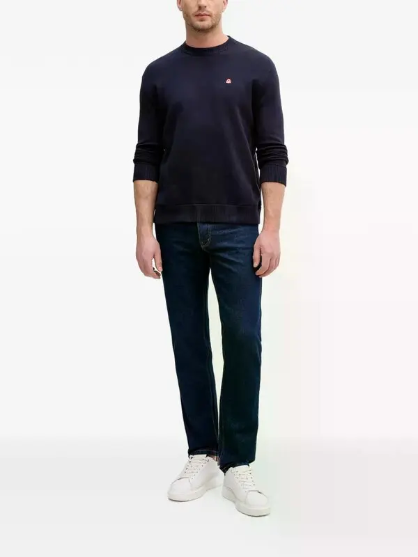 BENETTON Crew Neck Logo Patch Sweater