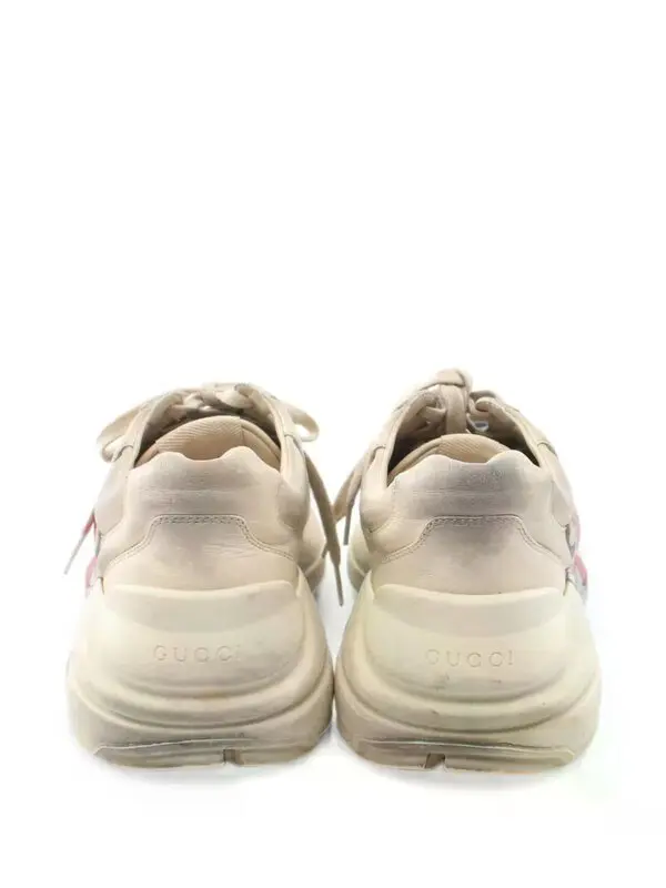 Gucci Lighton Leather Sneakers With Mouth Print