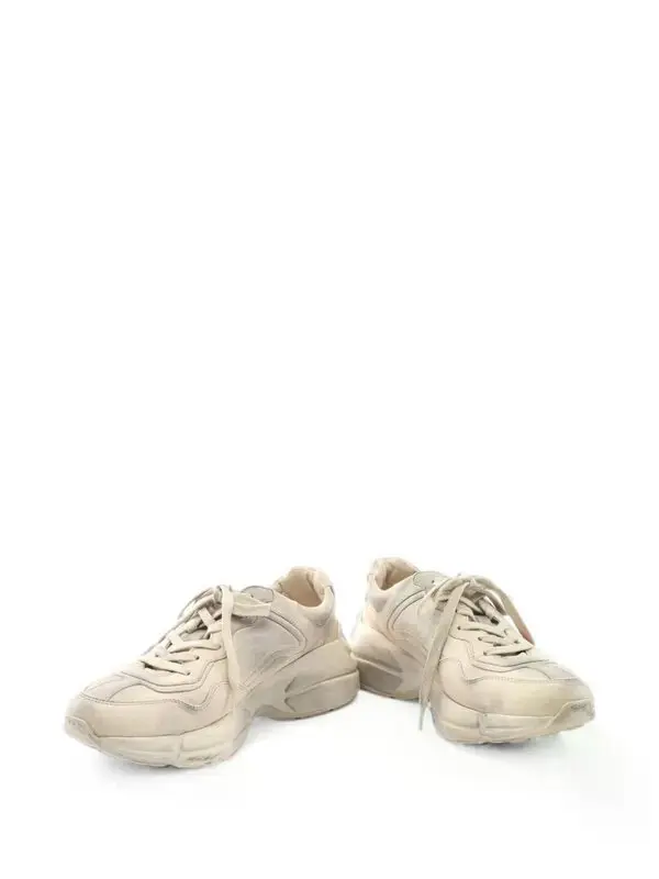 Gucci Lighton Leather Sneakers With Mouth Print