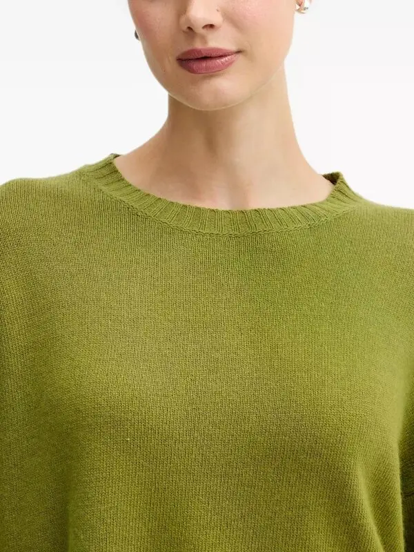 BENETTON Ribbed Knit Crew Neck Sweater