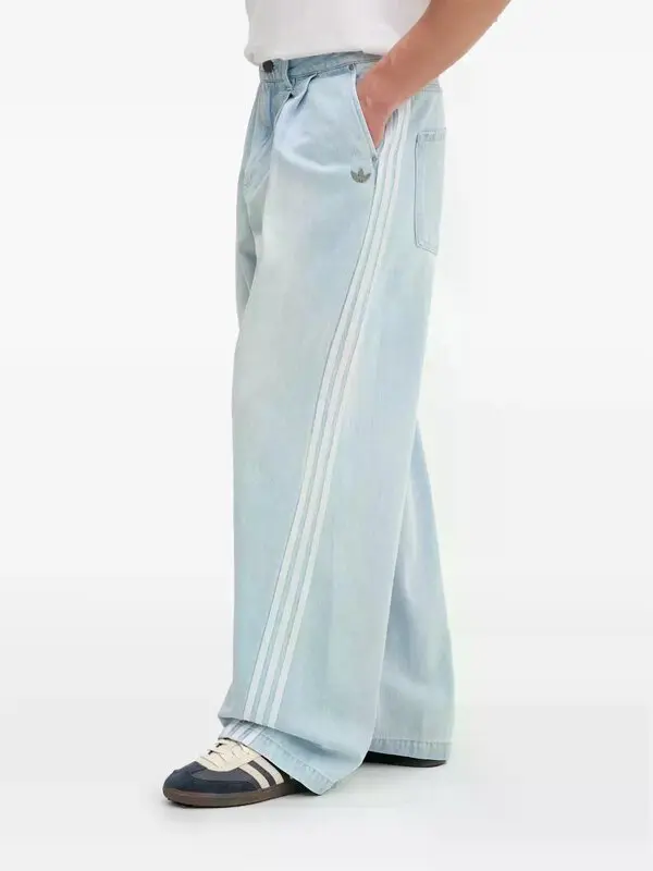 Adidas Pleated Jeans With Side Stripe Detail