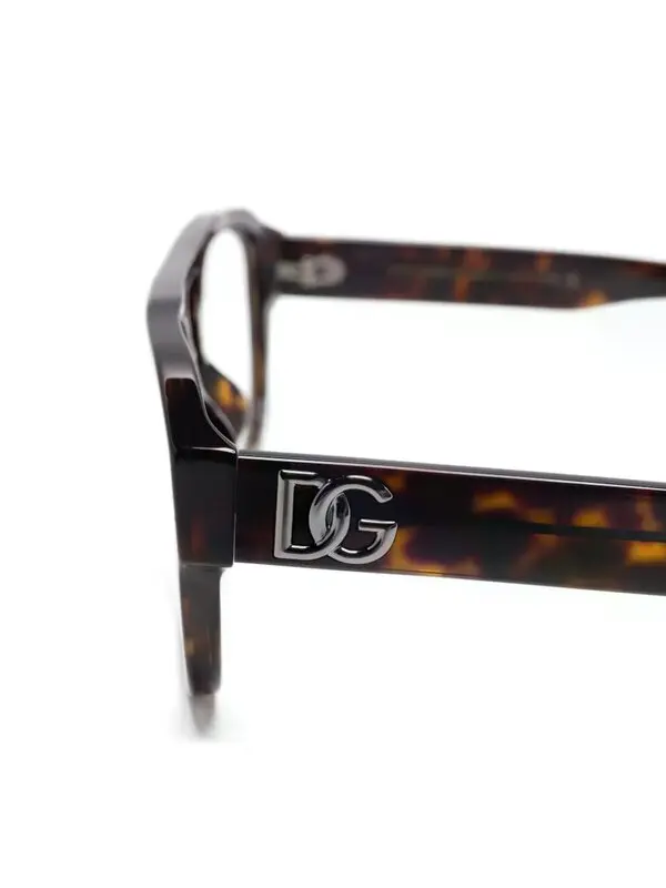 Dolce & Gabbana Tortoiseshell Pilot Frame Glasses