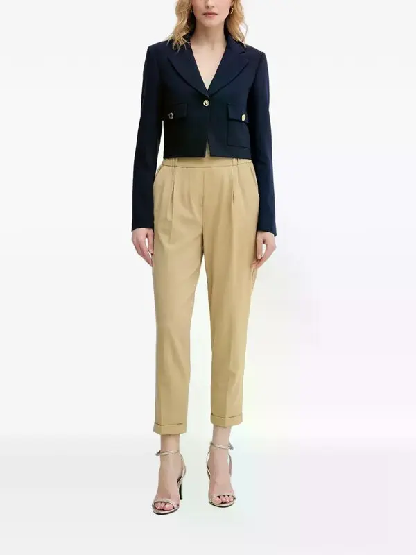 BENETTON Cropped Notched-lapel Blazer - Blue