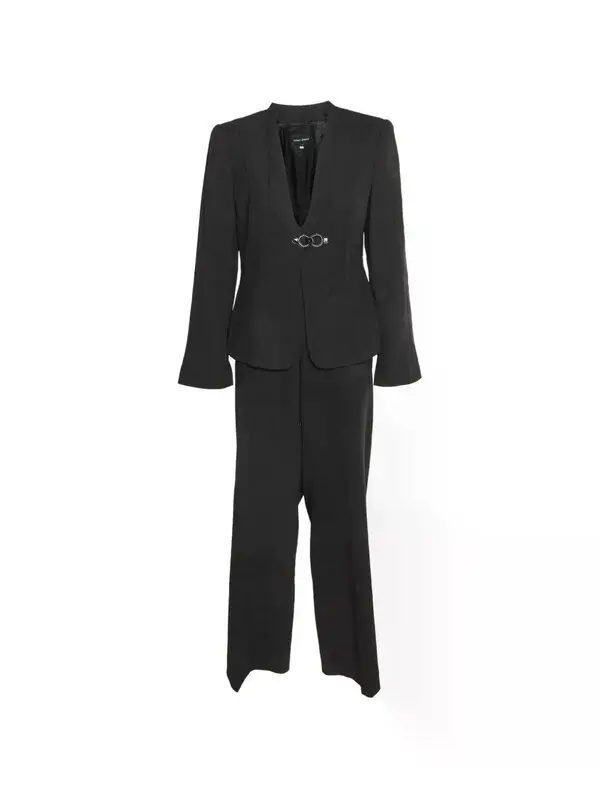 Giorgio Armani Tailored Notched Lapel Suit With Straight Leg Trousers
