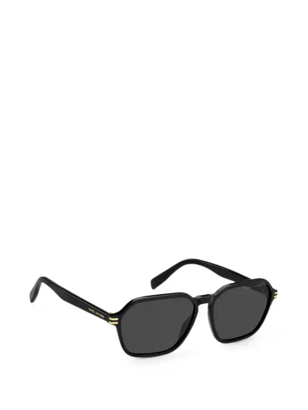 Marc Jacobs Octagonal Sunglasses With Logo Detail - Black