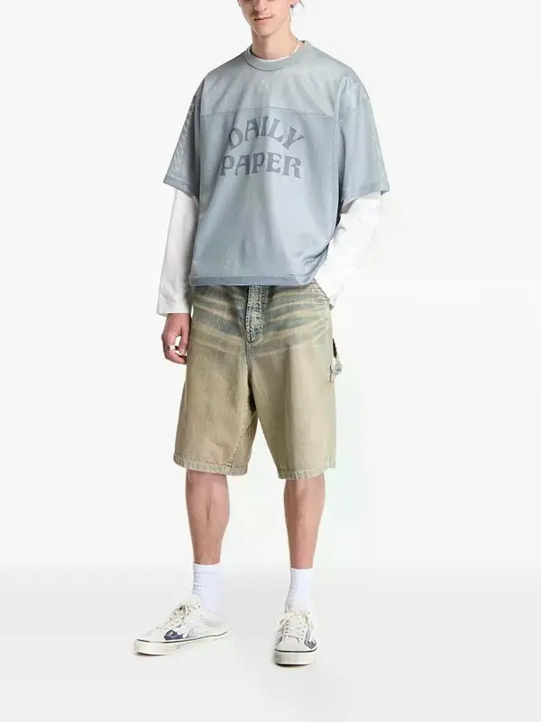 DAILY PAPER Logo-print Mesh T-shirt