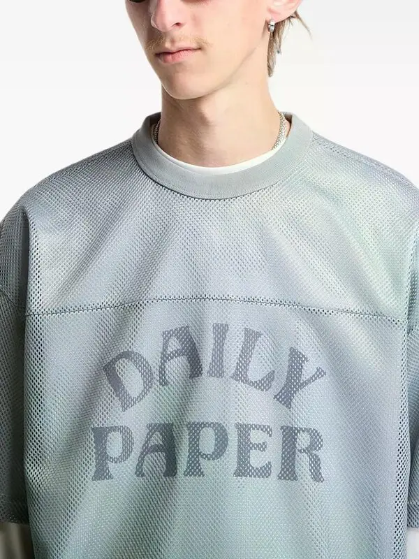 DAILY PAPER Logo-print Mesh T-shirt